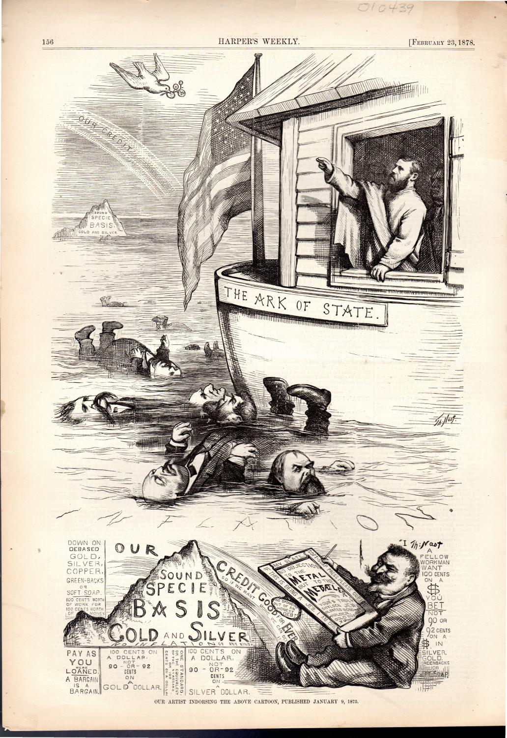 ENGRAVING: "Our Artist Indorsing the Above Cartoon, Plblished January 9 ...