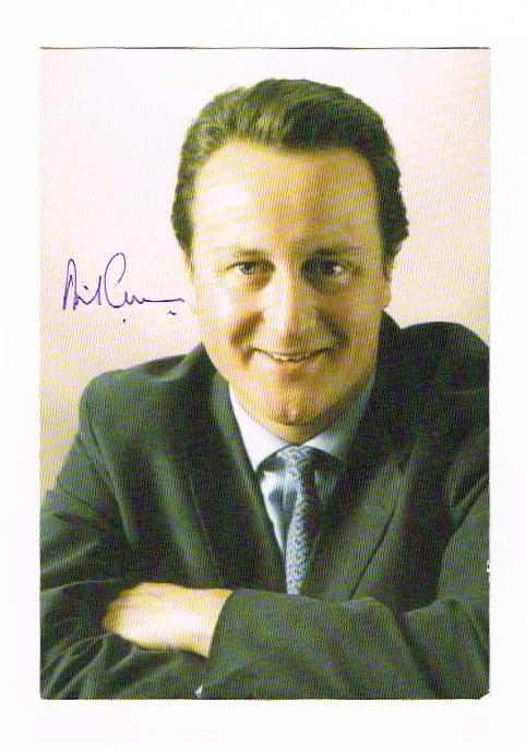 Portraitpostkarte mit eigenh. Unterschrift. von Cameron, David ...