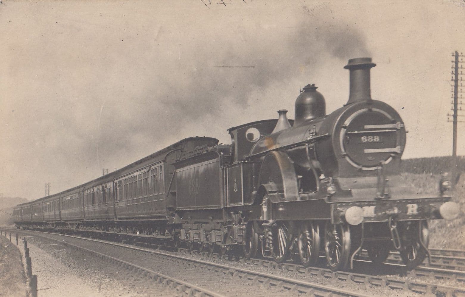 Midland Railway Class 4-4-2 No 688 Midland Spinner Antique Train ...