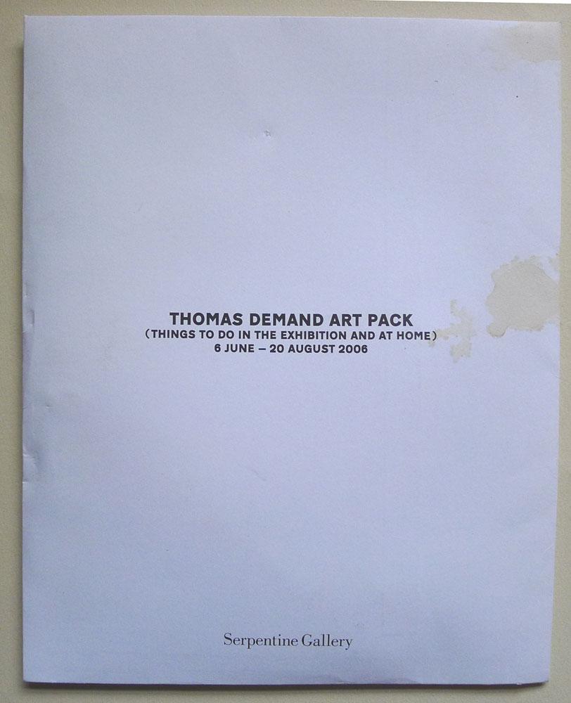 Thomas Demand Art Pack (Things to do in the exhibition and at home ...
