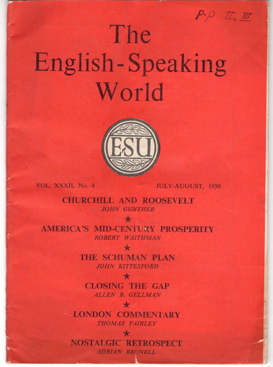 The English-Speaking World: The Magazine of the English Speaking Union ... The English-Speaking World: The Magazine of the English Speaking Union ...