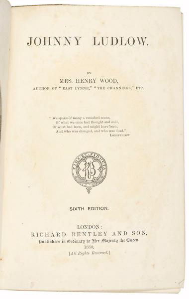 Johnny Ludlow. (First series.) 6th edn. by WOOD, Ellen, Mrs. Henry ...