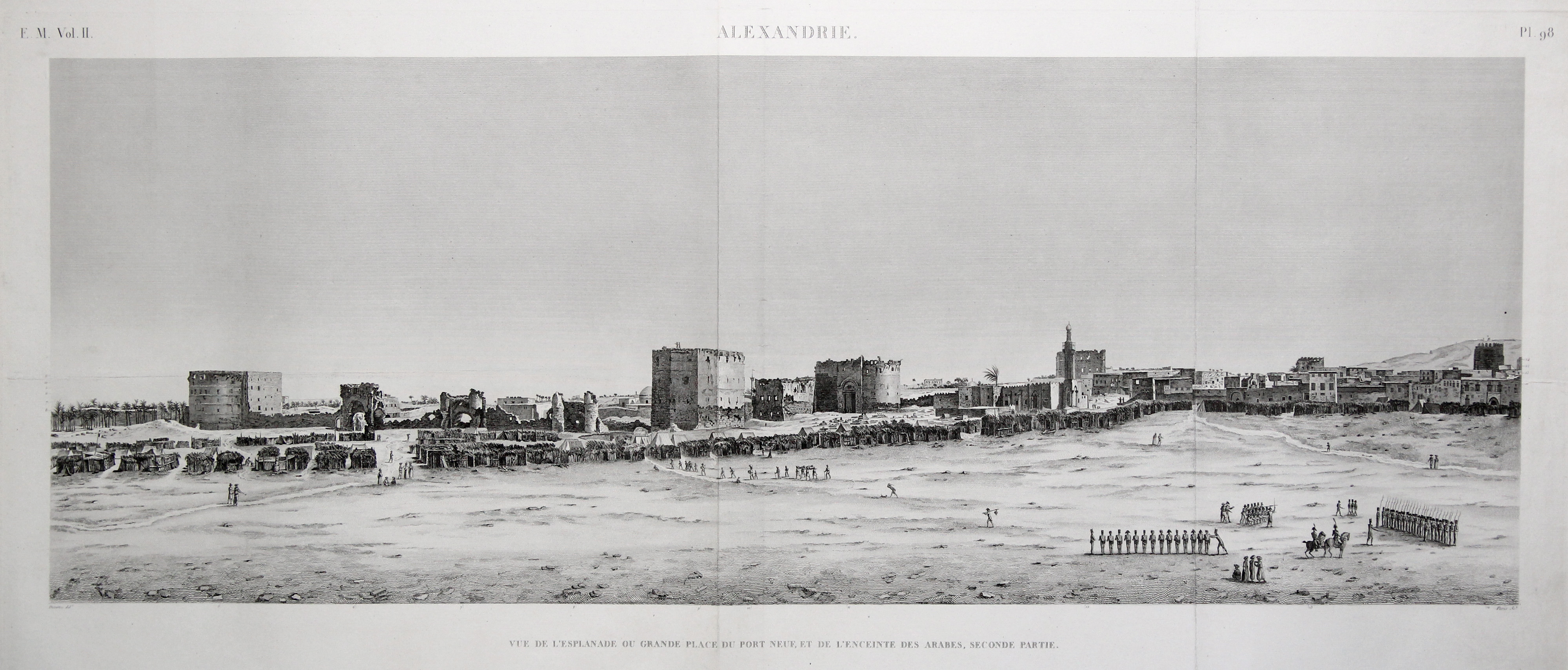 Alexandrie - Vue de l'esplanade ou grande place du Port Neuf, et de l ...