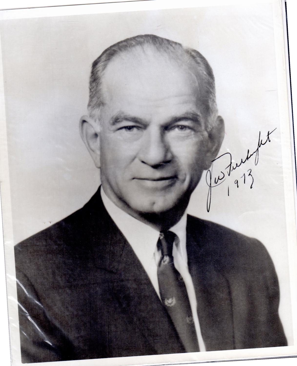 SIGNED PHOTO: J.W. Fulbright. by Fulbright, J.W. (James William ...