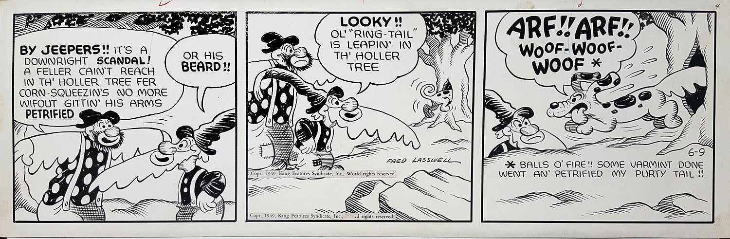 Fred Lasswell Barney Google and Snuffy Smith Daily Comic Strip Original ...