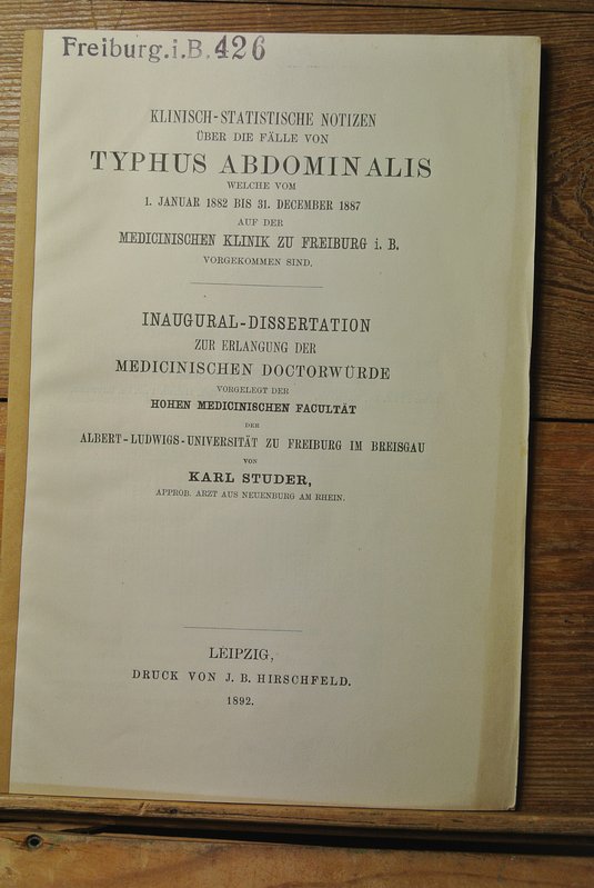 Klinisch-statistische Notizen über die Fälle von Typhus abdominalis ...