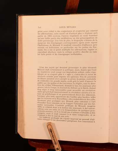 Louis Ménard (1822-1901) by Henri Peyre: Very Good Hardcover (1932 ...