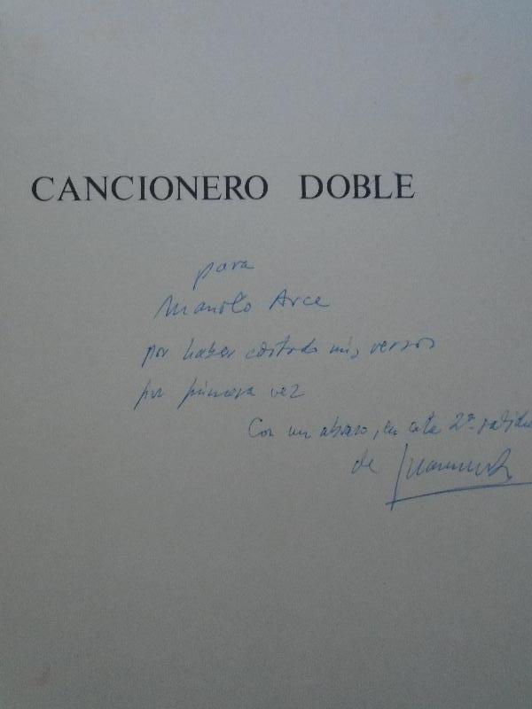 Cancionero Doble. Edición de Juan Manuel Rozas. (Dedicatoria autógrafa ...