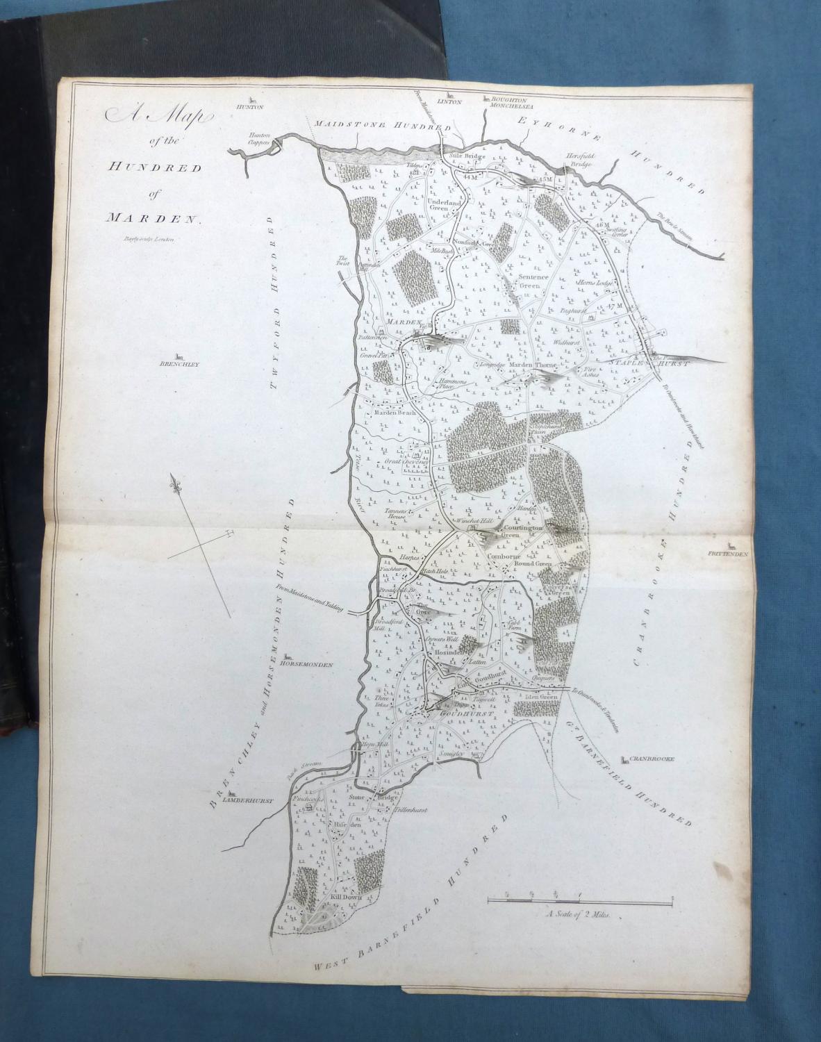 KENT, 1797 - Hundreds of MARDEN , GOUDHURST, Original Antique Map ...