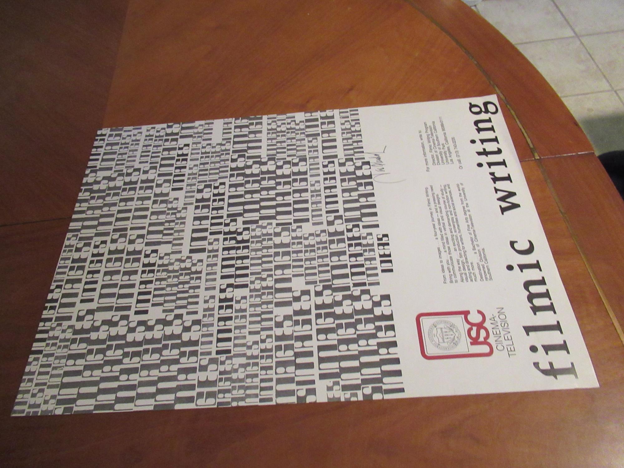 Original Poster "Images. Filmic Writing. Usc Cinema-Television" by ...