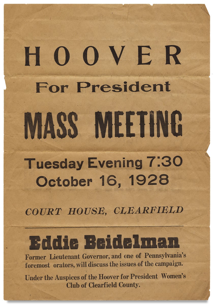 Herbert Hoover Campaign Poster