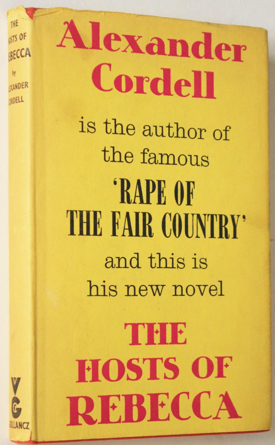 The Hosts of Rebecca by Alexander Cordell: Very Good Hardcover (1960 ...