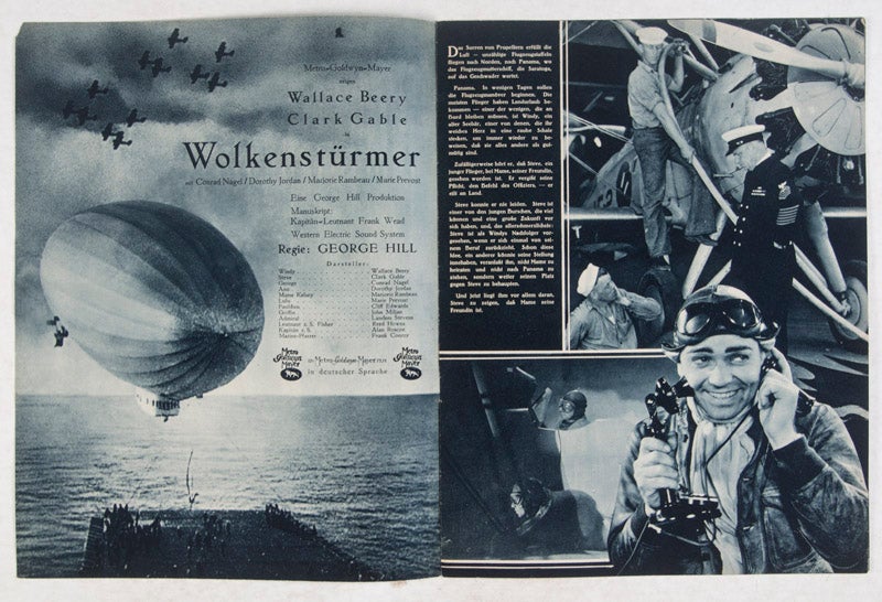 Wolkenstürmer (Illustrierter Film-Kurier, No.1803) ["Hell Divers"] par Hill, George W. (director ...