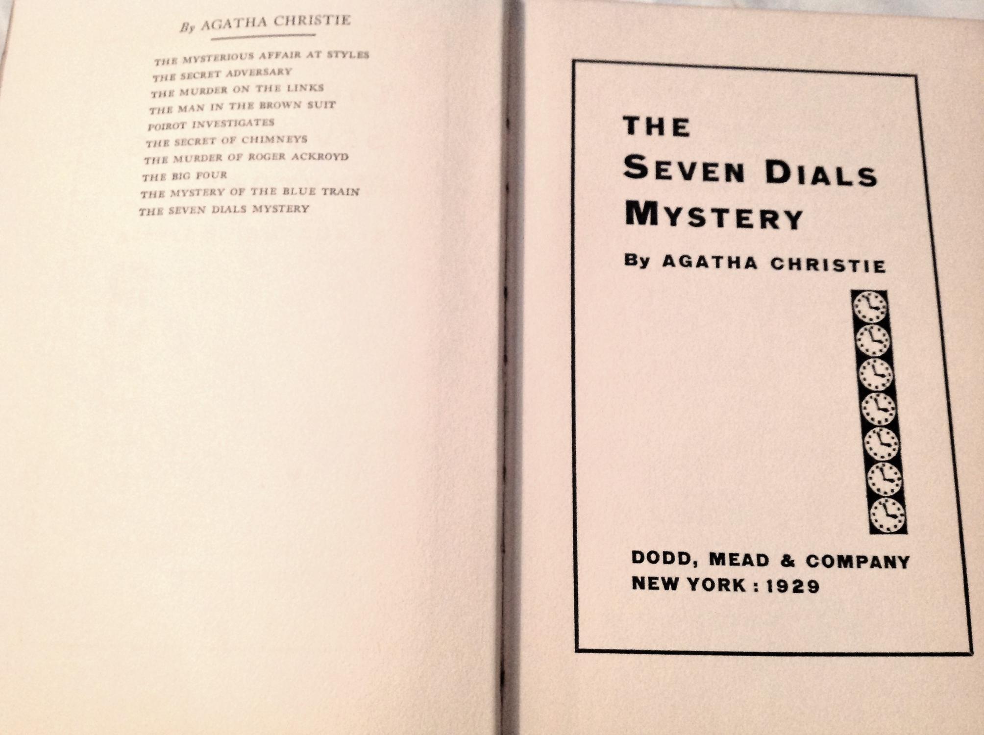 The Seven Dials Mystery by Christie, Agatha: As New Hardcover (1929 ...