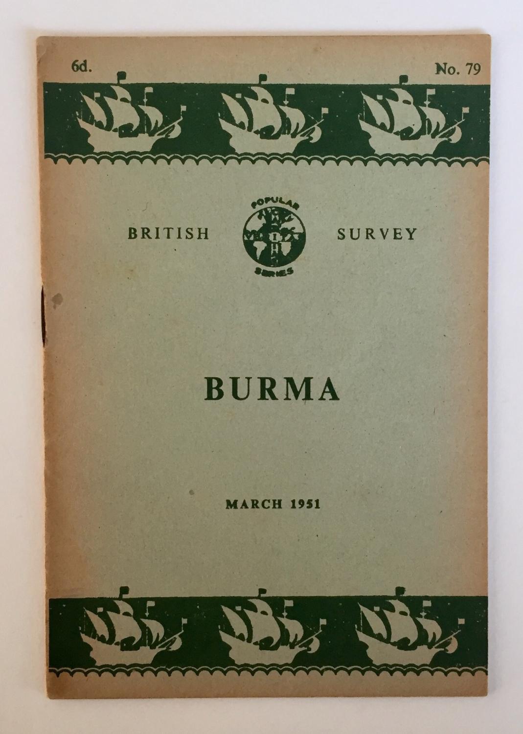 Burma - The British Survey Popular Series von EPPSTEIN, John (Editor ...