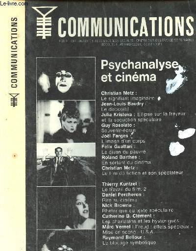 Communications n°23 : Psychanalyse et cinéma by Metz Christian, Baudry ...