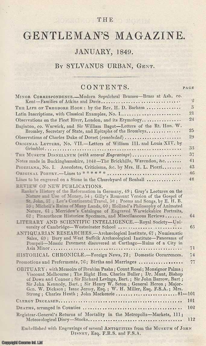 The Museum Disneianum, regarded in The Gentleman's Magazine for January ...