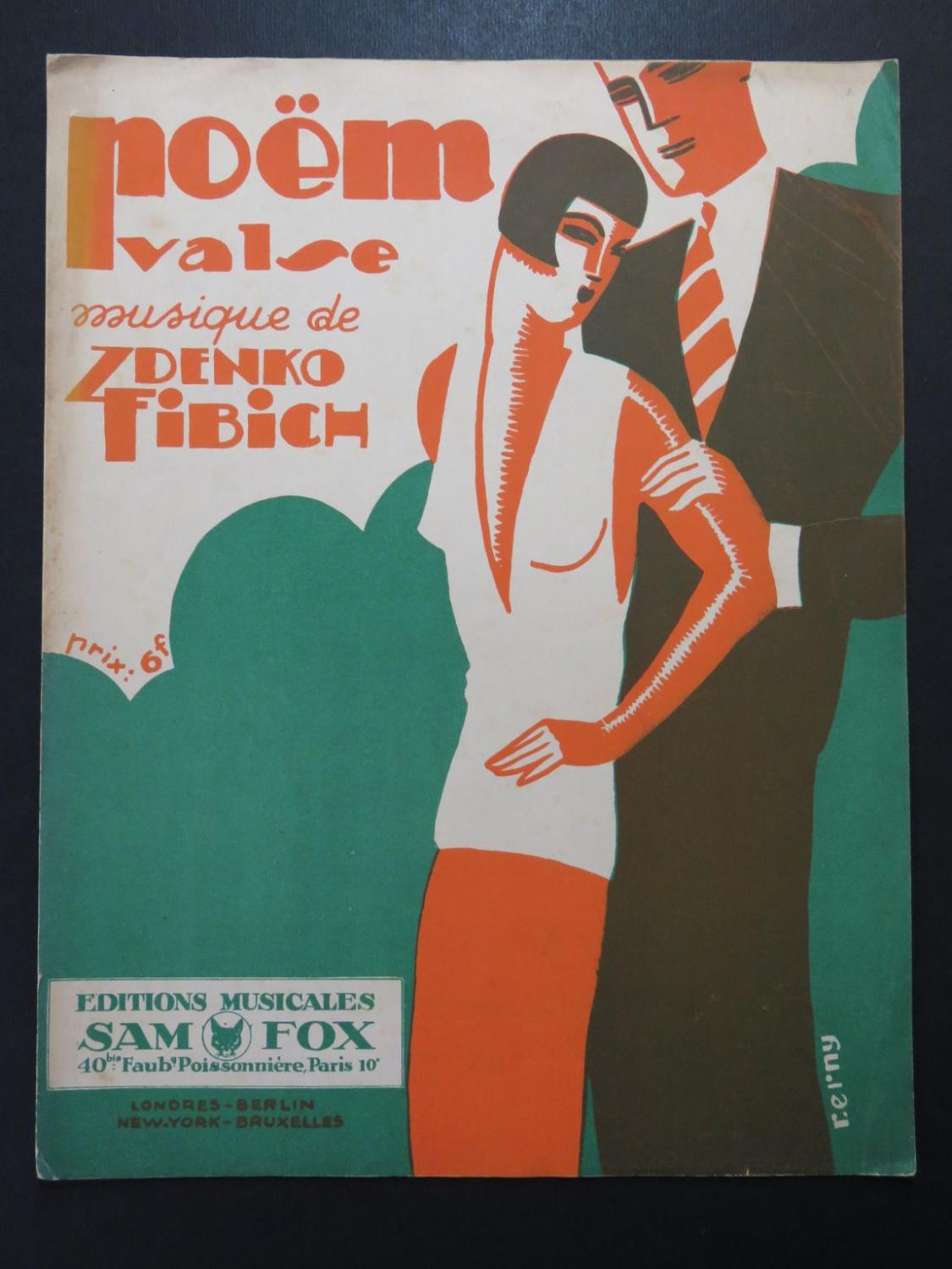 FIBICH Zdenko Poëm Chant Piano 1926 by FIBICH Zdenko Poëm Chant Piano ...