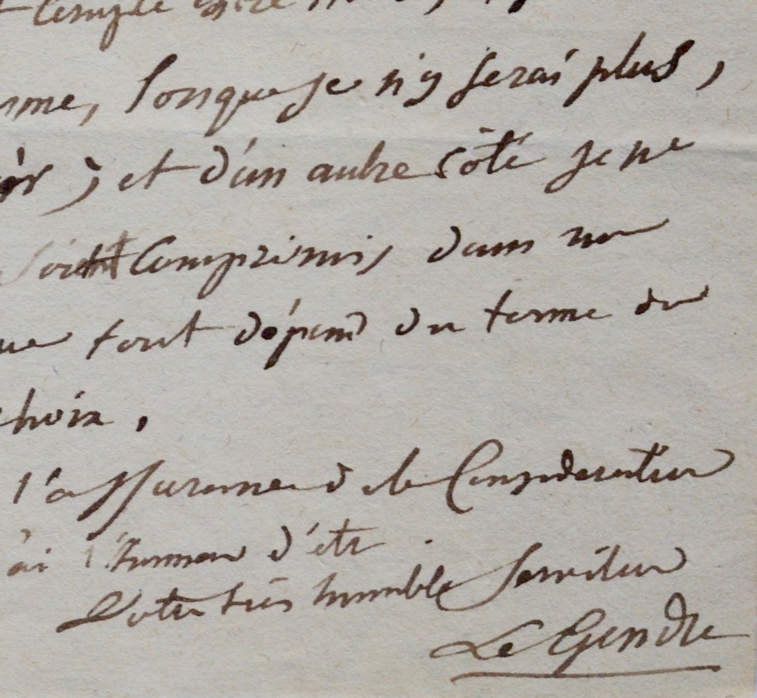 Lettre de Legendre à son libraire Würtz by Legendre Adrien Marie 1752 ...