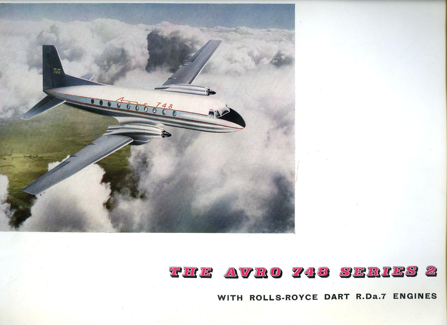 The Avro 748 Series 2 Performance Data Sales Brochure with Rolls-Royce ...
