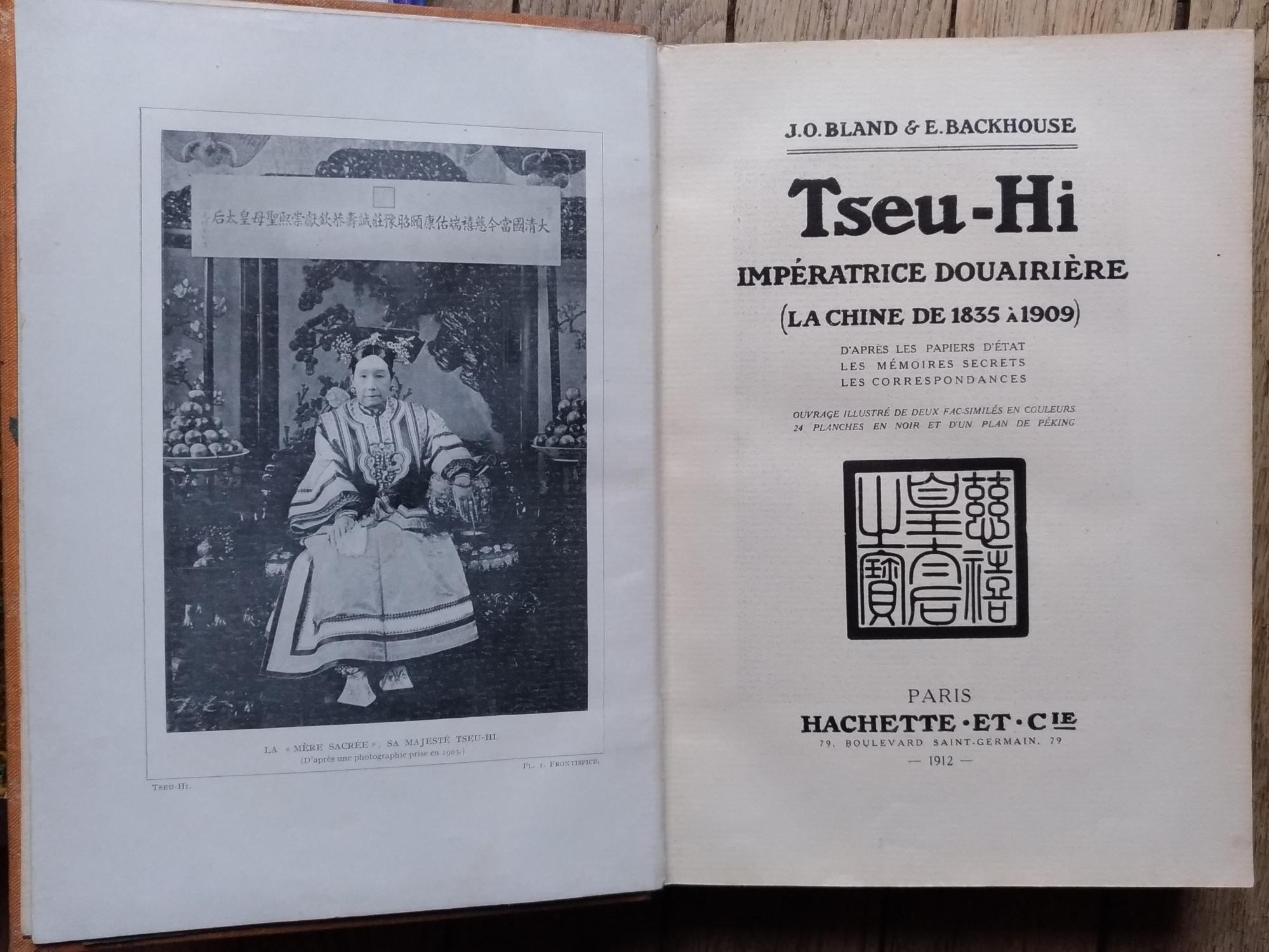 TSEU-HI Impératrice douairière (la CHINE de 1835 à 1909) by J.O. BLAND ...