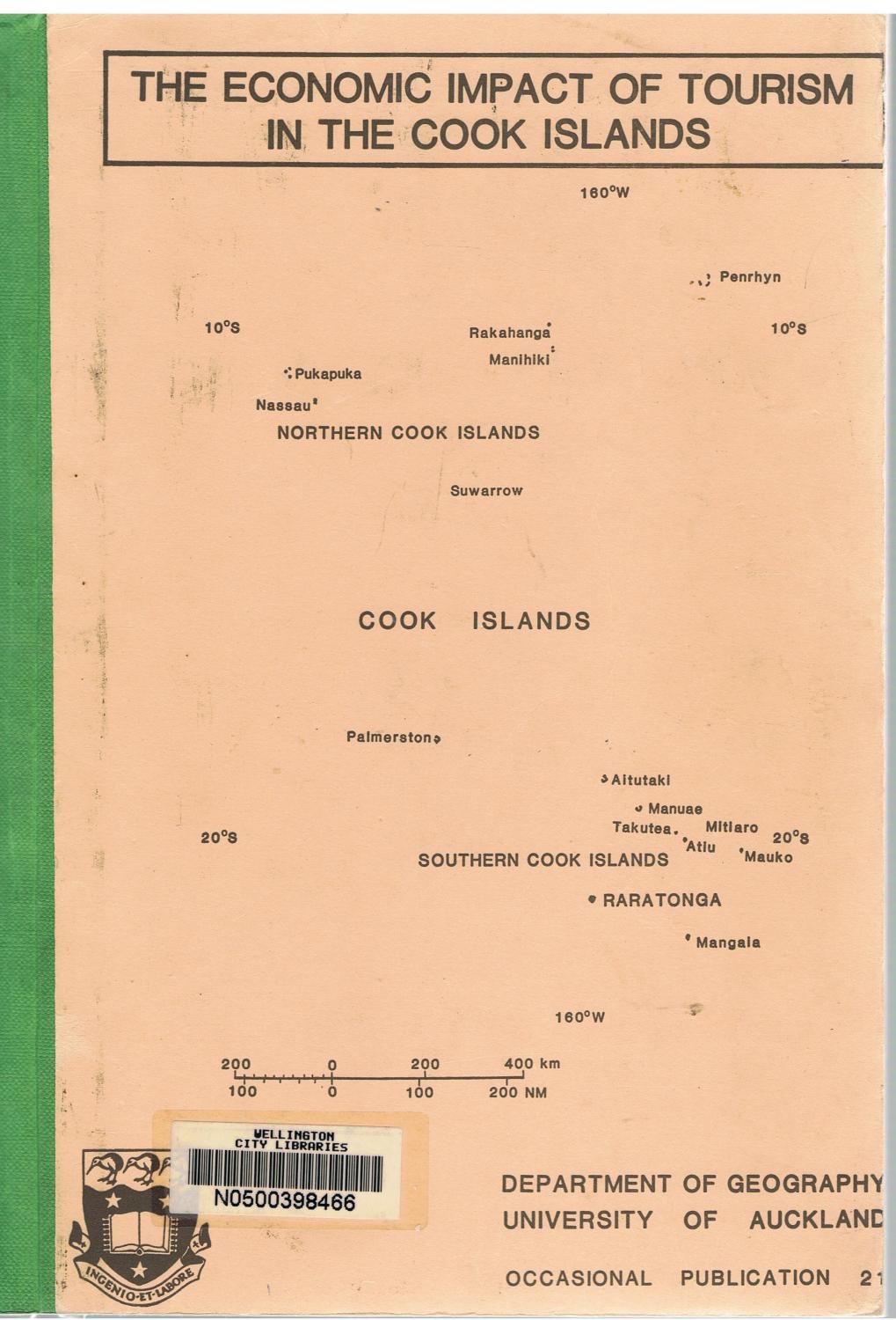 The Economic Impact of Tourism in the Cook Islands. Department of ...