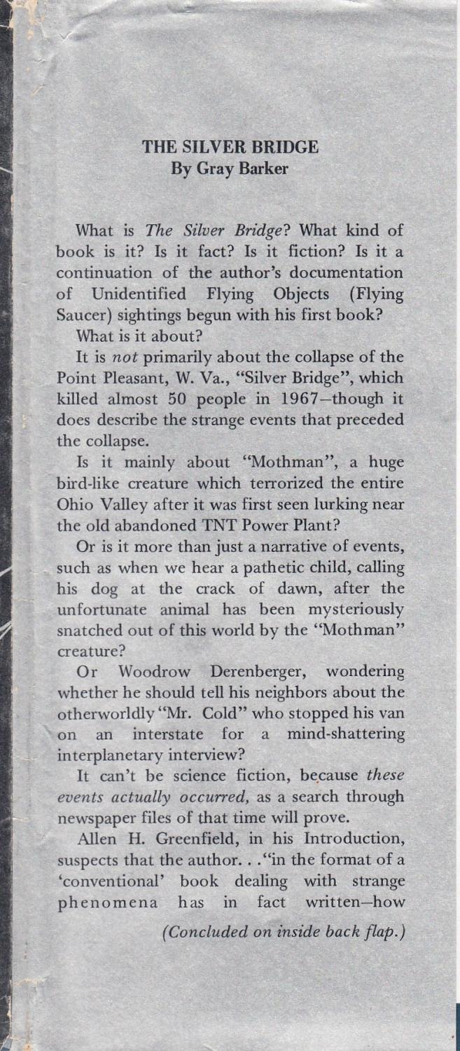 The Silver Bridge [First Edition] by Barker, Gray; Greenfield, Allen H ...