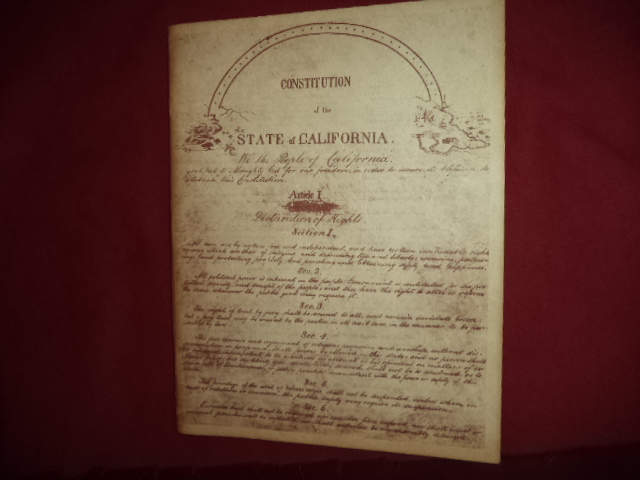 Constitution of the State of California. Facsimile. by (anon).: Soft ...