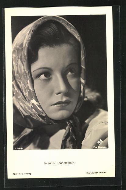 Ansichtskarte Schauspielerin Maria Landrock im Kostüm einer Filmrolle ...