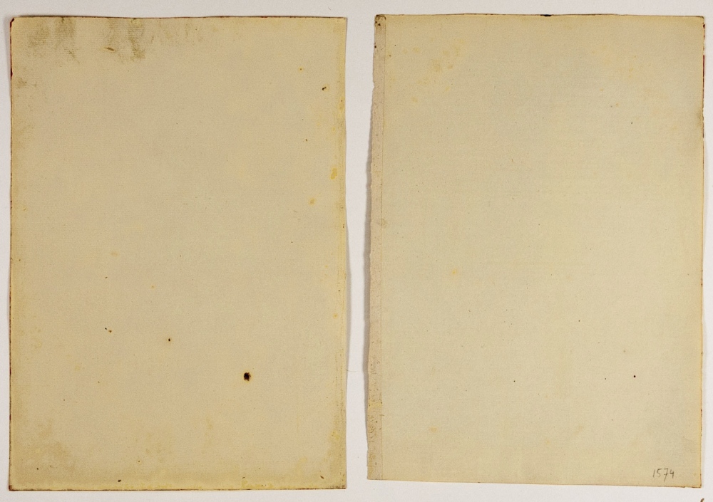 Blank laid paper with watermark shield with lions by Shield with lions ...