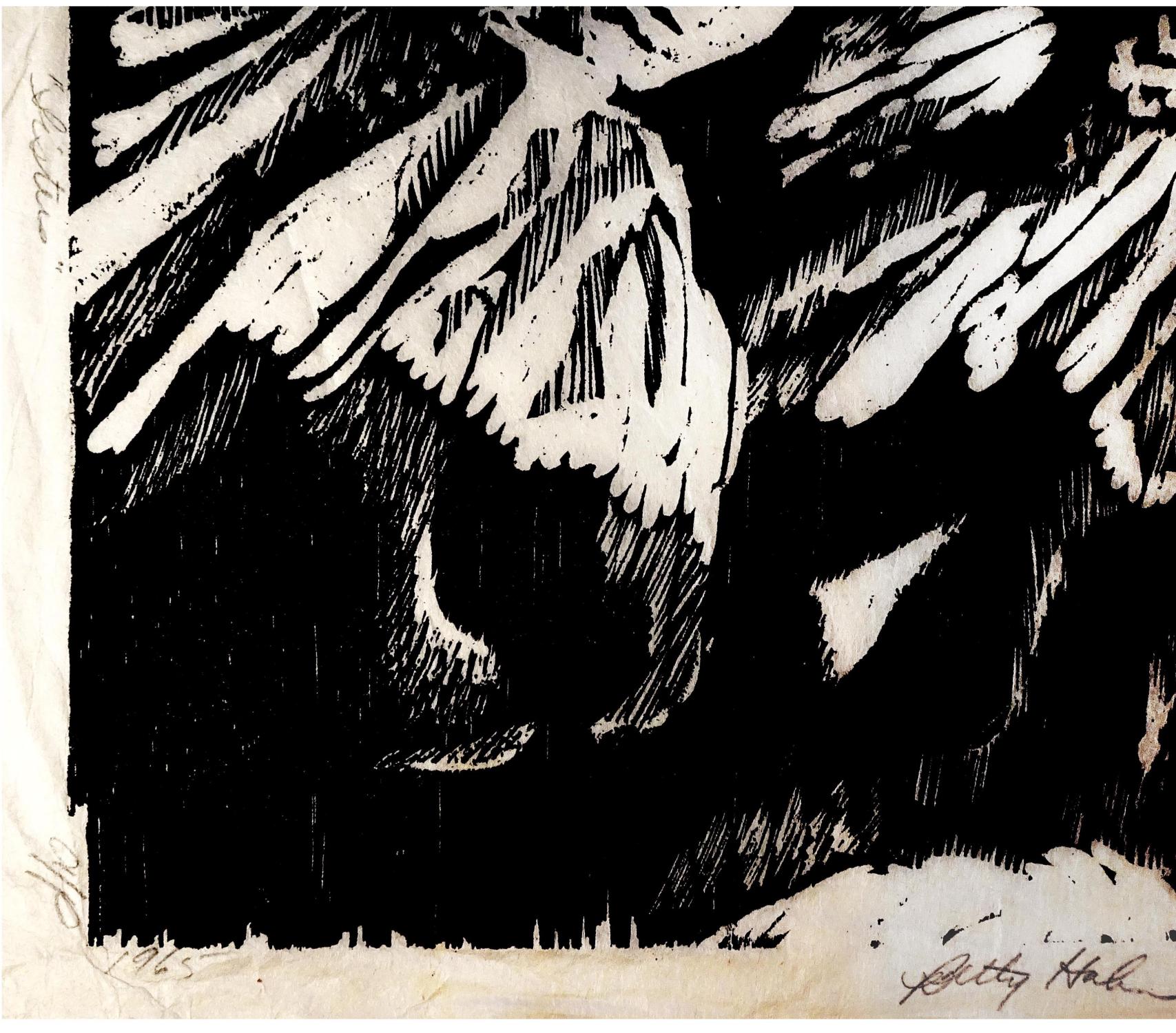 ( Original Woodcut Print on Rice Paper ) Sisters by Hahn, Betty ...