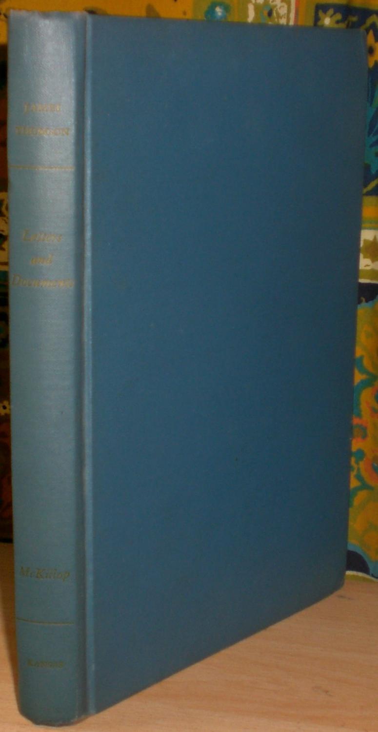 James Thomson (1700-1748): Letters and Documents. Edited by Alan Dugald ...