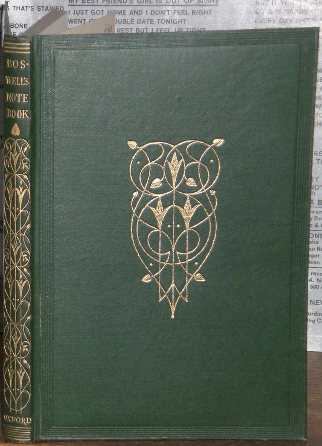 Boswell's Note Book 1776-1777, recording particulars of Johnson's early ...