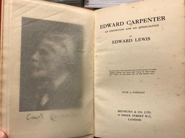 Edward Carpenter : An Exposition and an Appreciation by Lewis, Edward ...