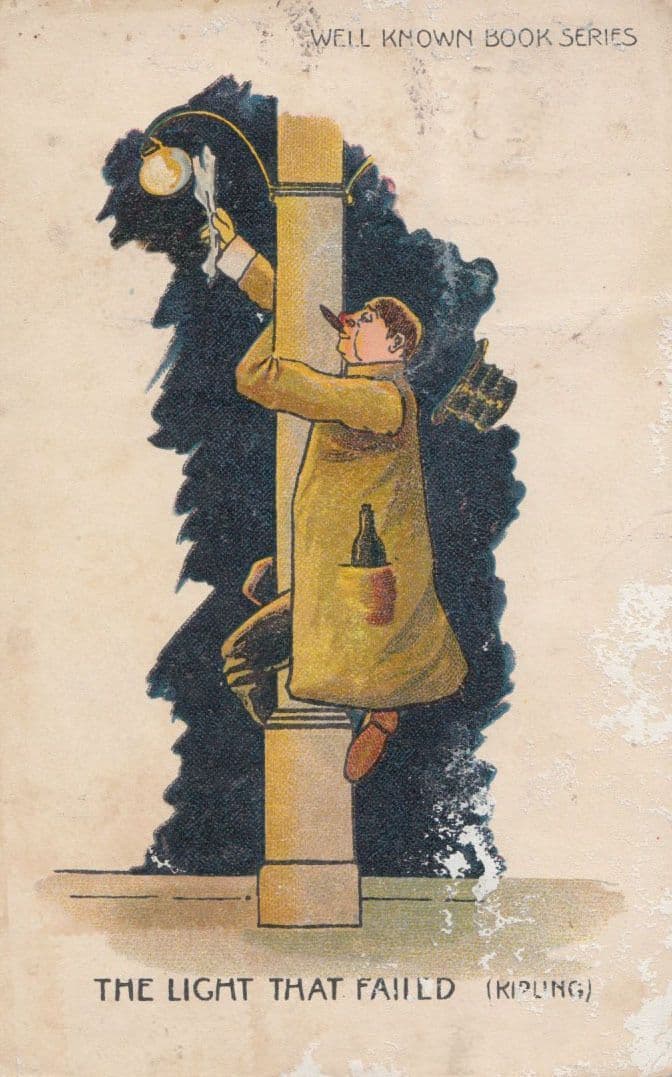 Ripling The Light That Failed Book Series Antique Comic Postcard ...