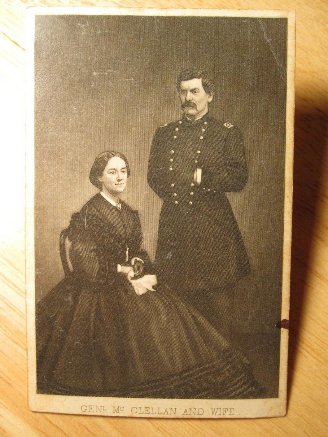 CIVIL WAR GENERAL MCCLELLAN FAMILY CDV PHOTO PRINT UNION PRESIDENTIAL ...