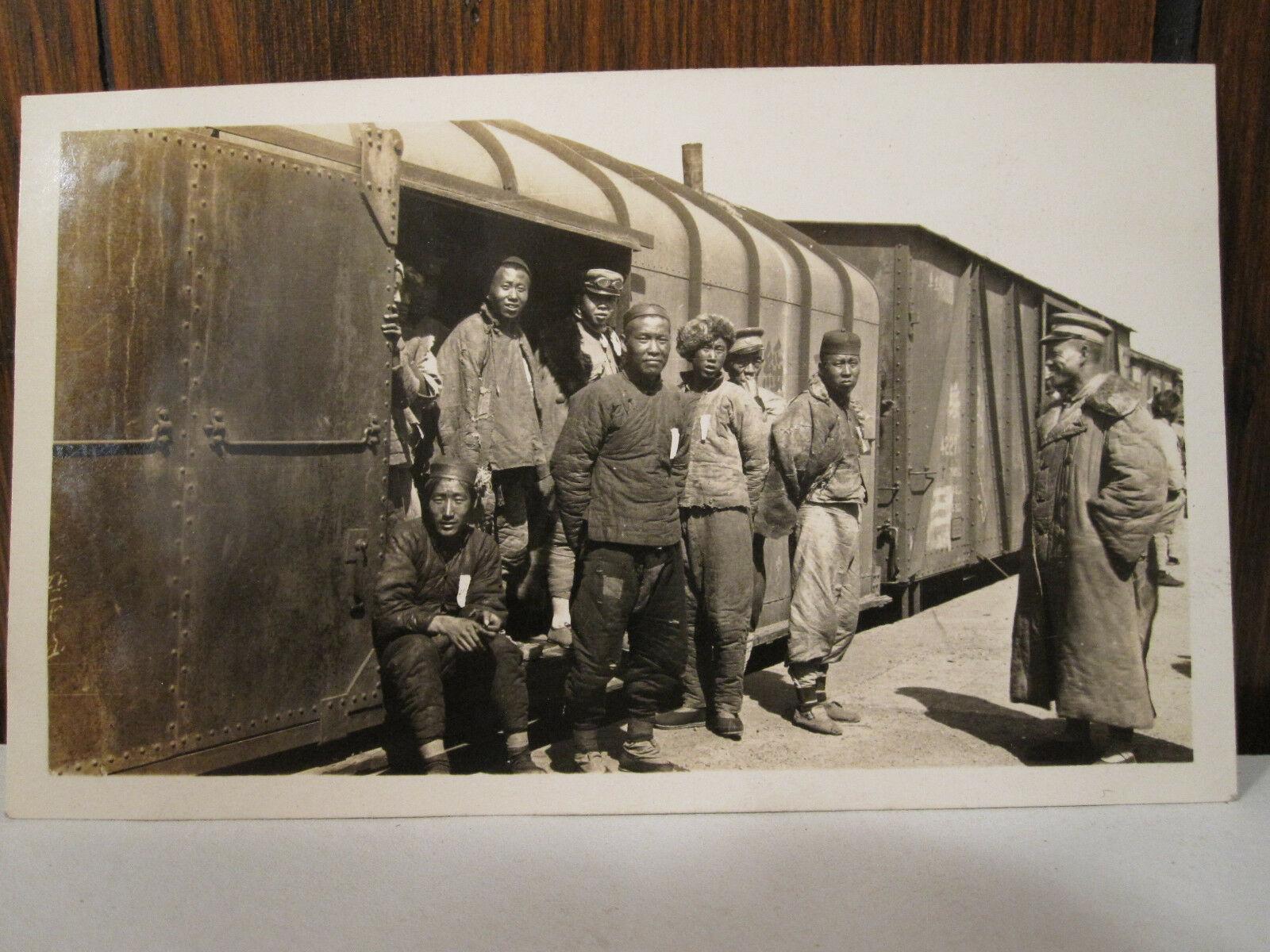 ANTIQUE 1920s CHINA CHINESE TRAIN RR TRACKS WORKERS OCCUPATIONAL ...