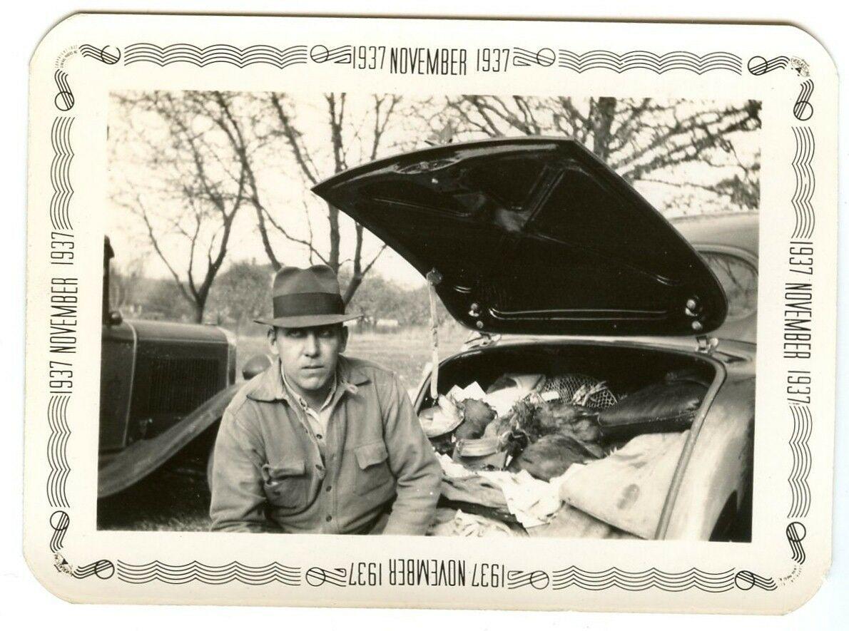 VINTAGE 1937 DUCK HUNTING FUNNY UNUSUAL CLASSIC CAR TRUNK GOODFELLA OLD ...