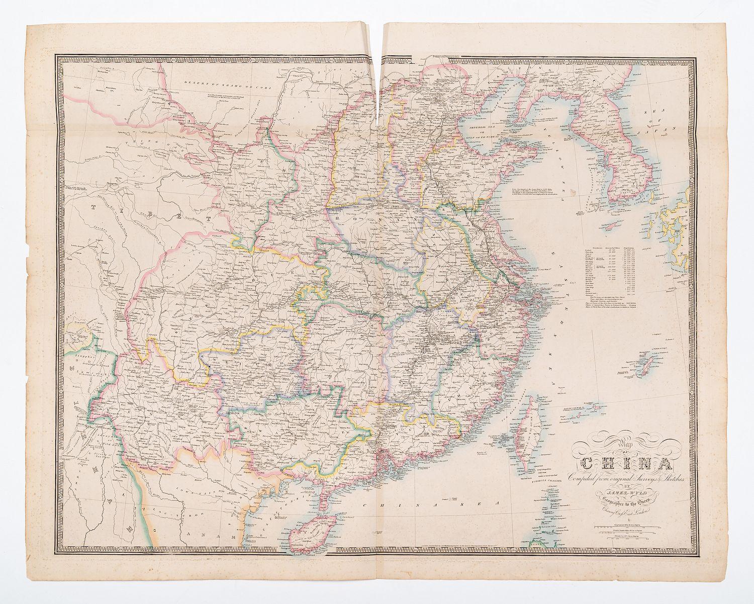 China, compiled from original Surveys & Sketches. by WYLD, James ...