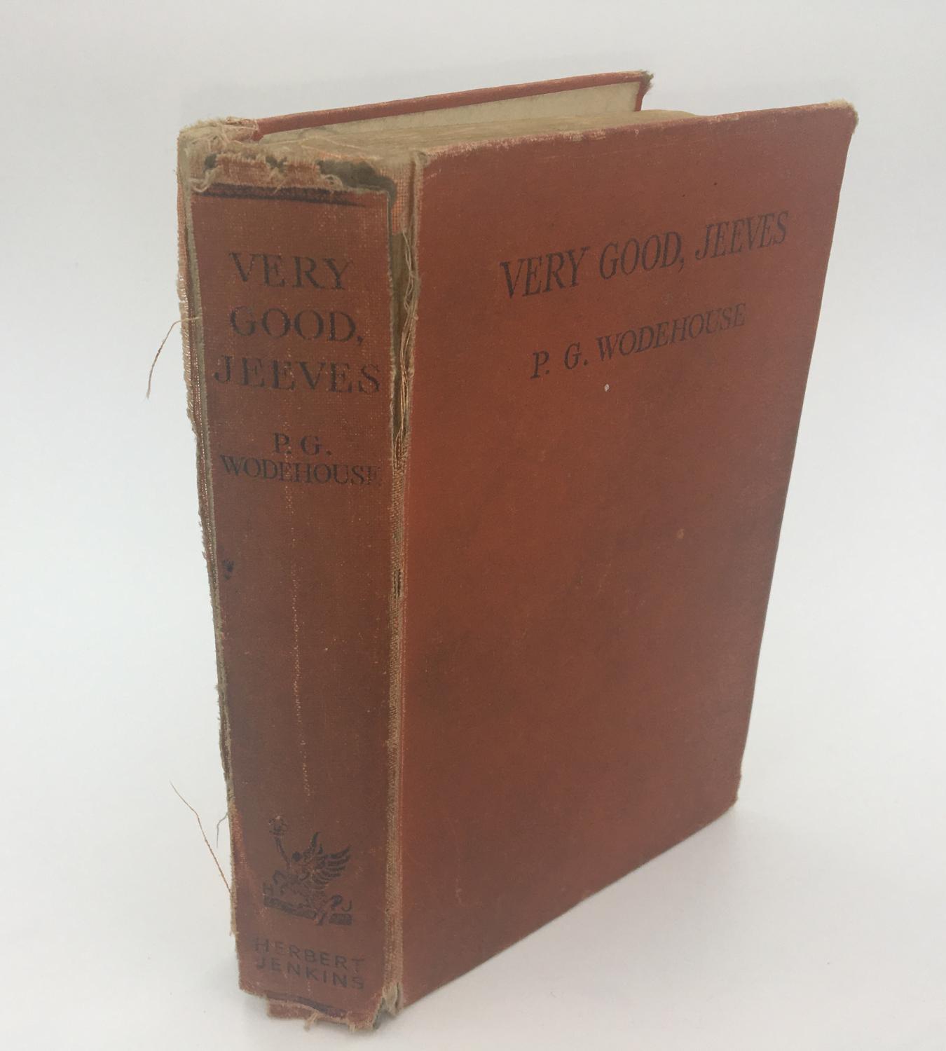 Very Good, Jeeves by P.G. Wodehouse: Good Hardcover (1930) 1st Edition ...