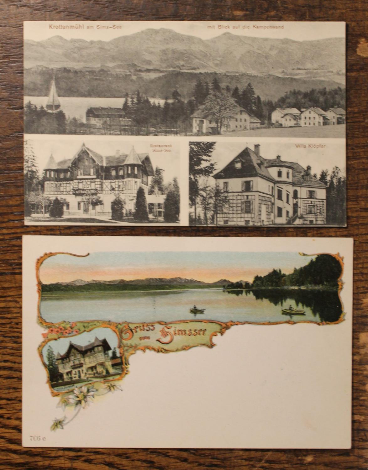 2 Ansichtskarten vom Simssee. by Simssee, Krottenmühl, AK, 2 Postkarten ...