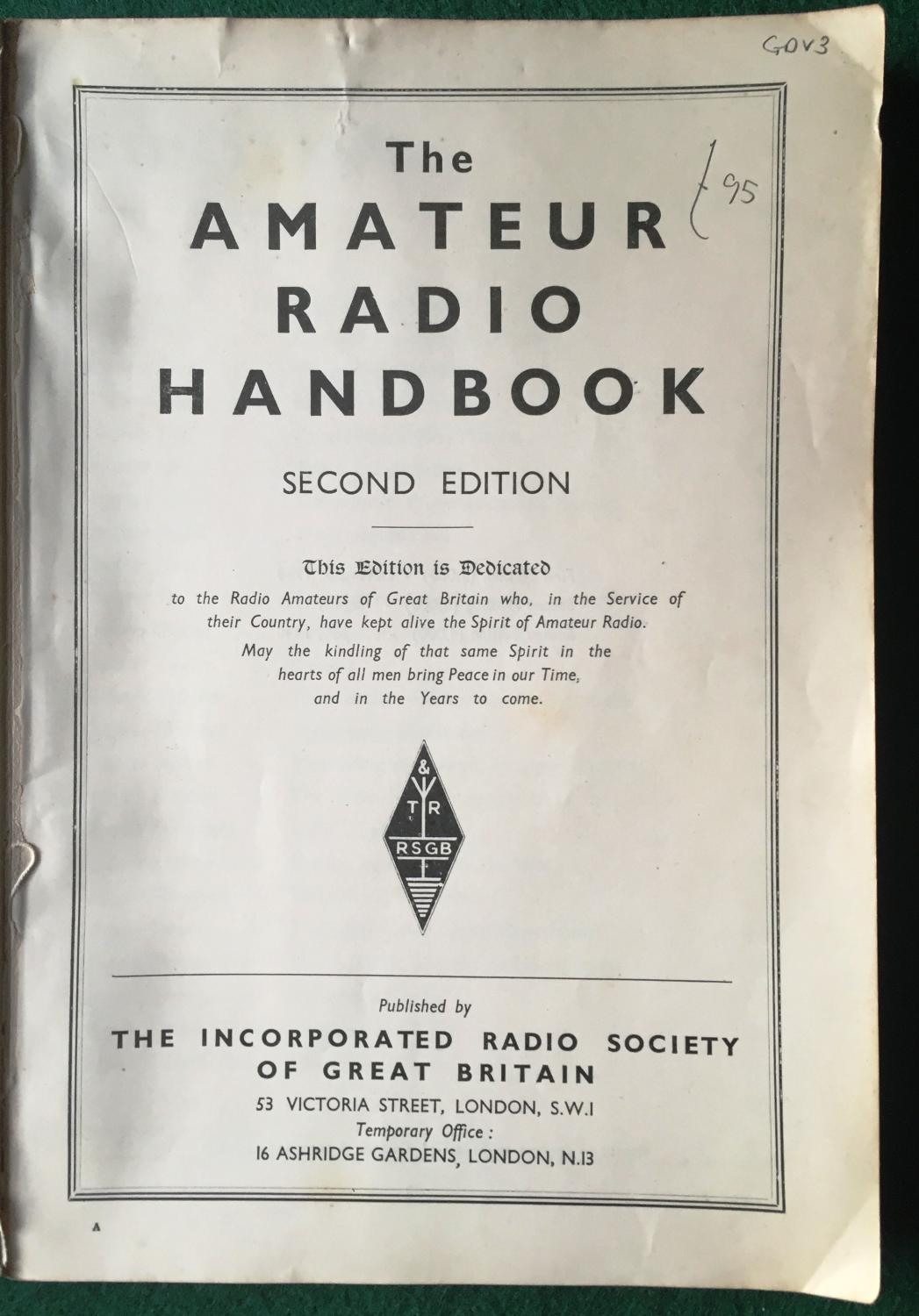 The Amateur Radio Handbook By The Incorporated Radio Society Of Great
