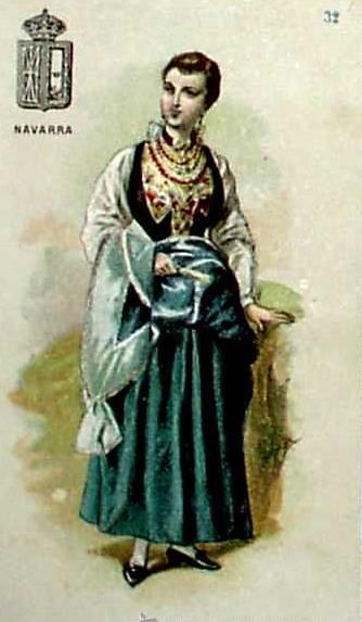 MUJER DE NAVARRA. CROMOLITOGRAFIA DE LUIS LABARTA. PRINCIPIOS DEL SIGLO ...