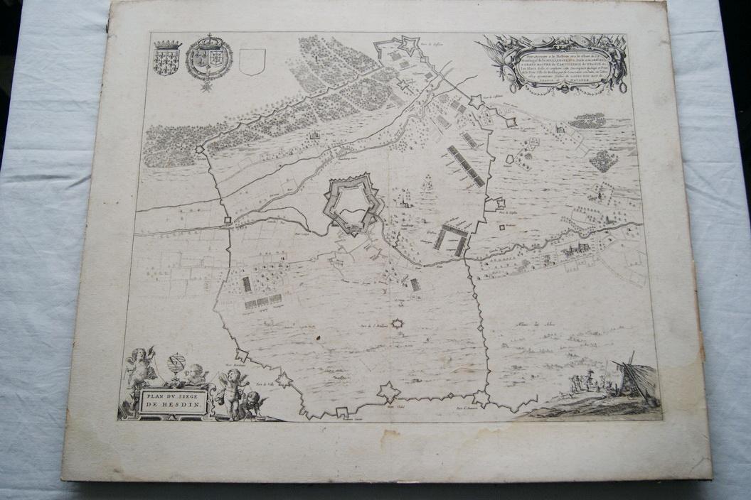 PLAN DU SIEGE DE HESDIN 1639 LOUIS XIII MEILLERAYE par Jean BLAEU ...