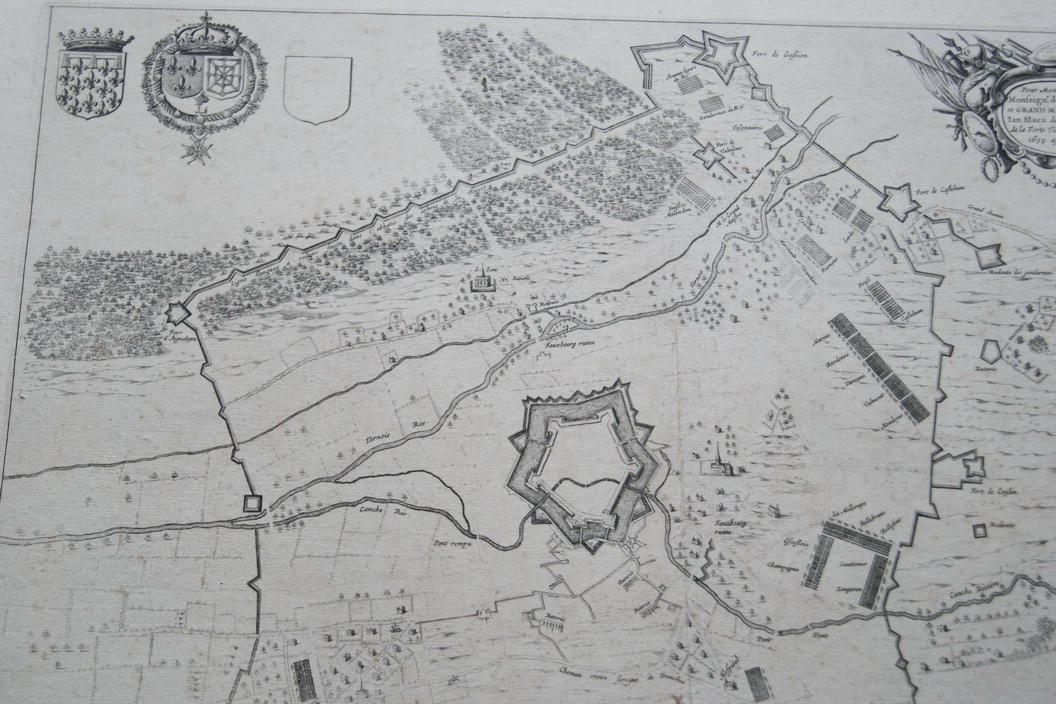 PLAN DU SIEGE DE HESDIN 1639 LOUIS XIII MEILLERAYE par Jean BLAEU ...