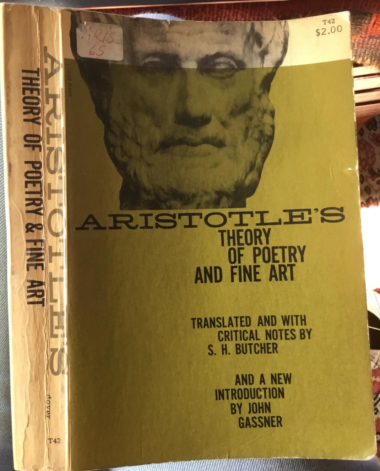 Aristotles Theory Of Poetry And Fine Art By S H Butcher Fair Soft