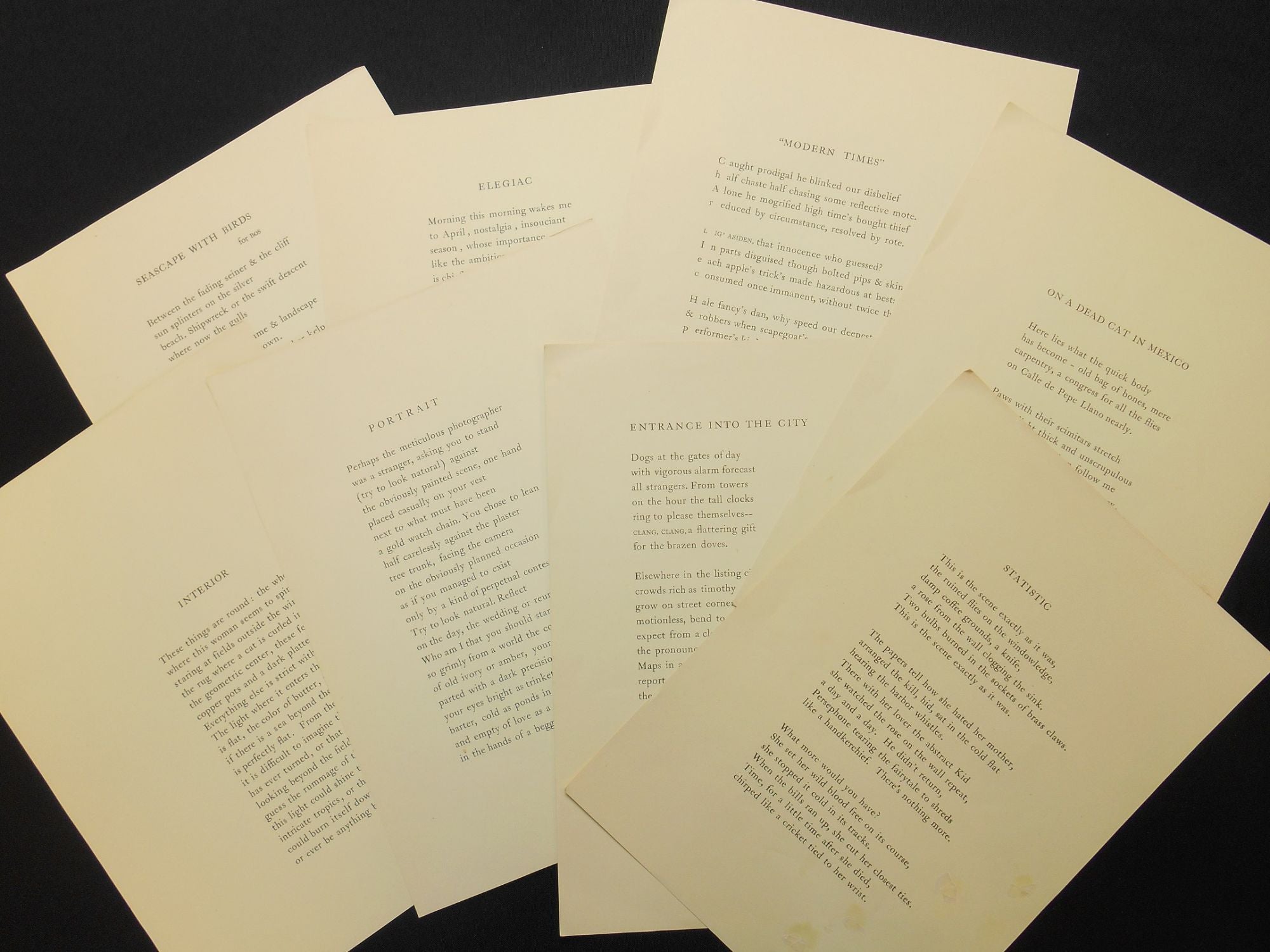 Eight Poems, 1958 [8 Poems] by Hanson, Kenneth O.: Very good No binding ...