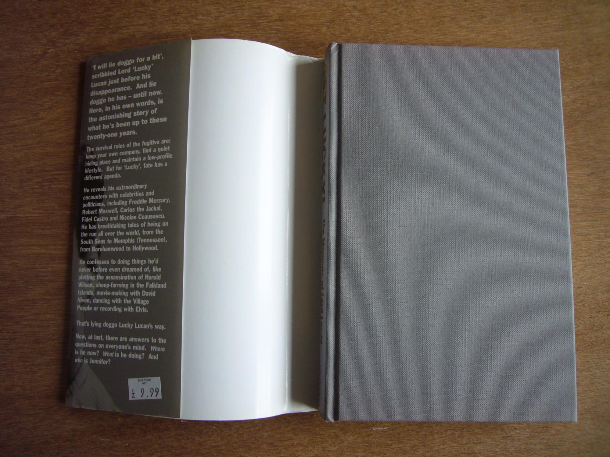 Get Lucky! The Memoirs of Lord Lucan First Edition with Jacket by ...