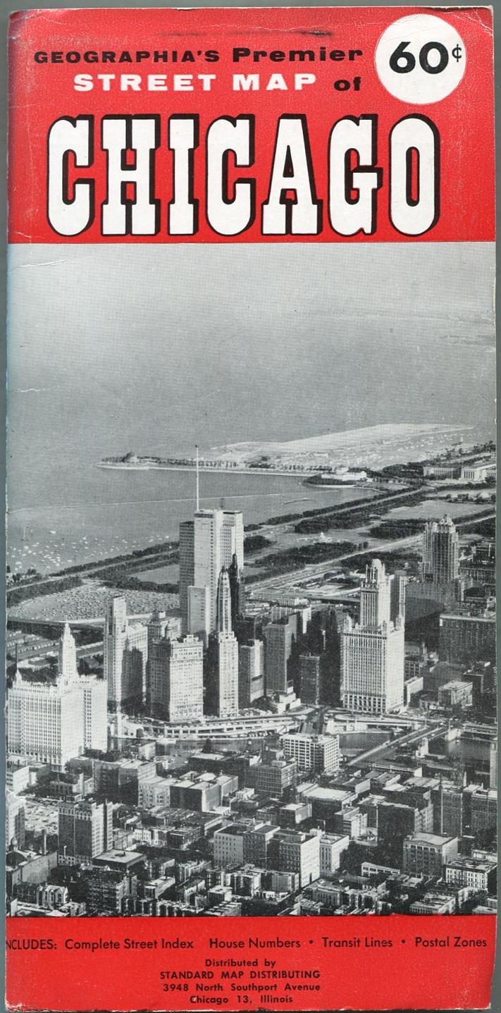Geographia's Premier Street Map of Chicago: Near Fine Softcover (1960 ...