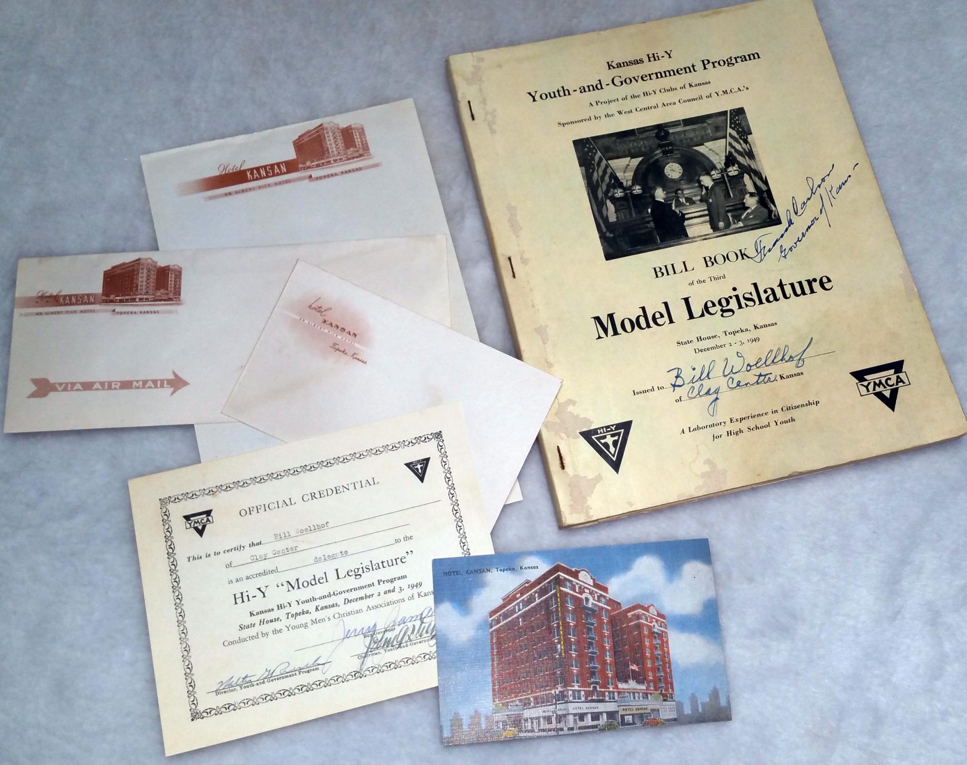 Bill Book of the Third Model Legislature, State House, Topeka, Kansas ...